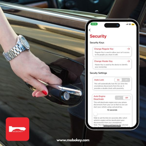 How does MoboKey Security work for push button cars